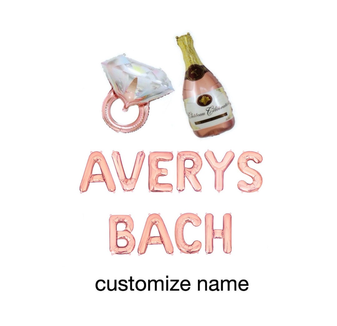 Custom Name Bach Balloon Banner Bachelorette Balloons Bachelorette ...