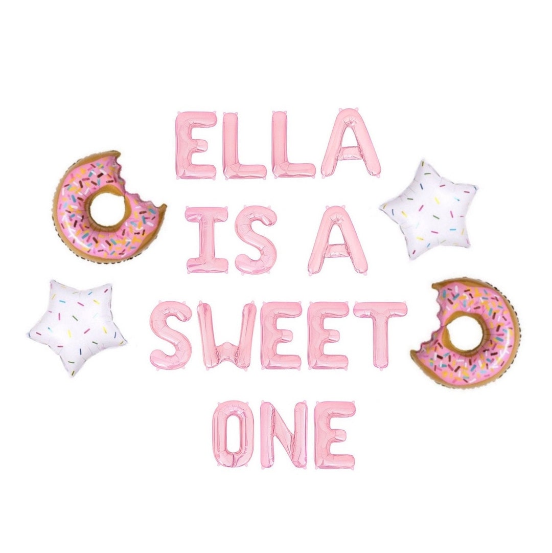 Sweet One Custom Balloon Banner Donut Balloons Birthday Decor 1st ...