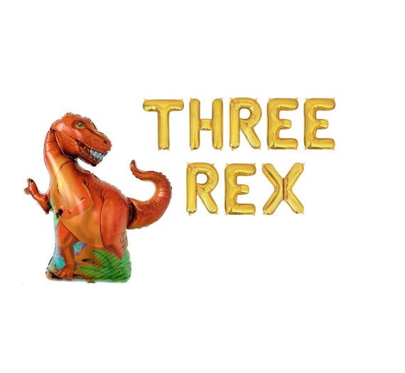 Three Rex Balloons 3 Rex balloons Dinosaur party T Rex Balloon | Etsy