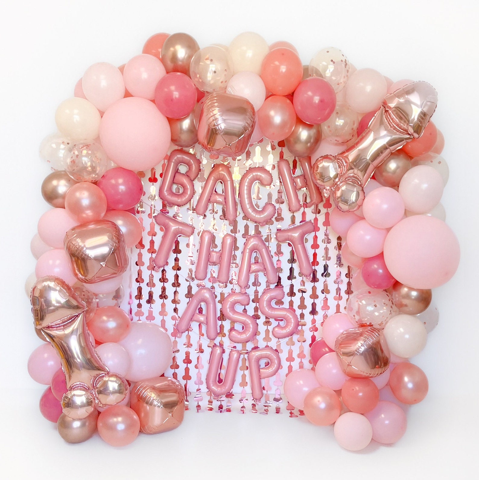 Willy Penis Balloons Bach That Ass up Balloon Arch Kit Rose Gold ...
