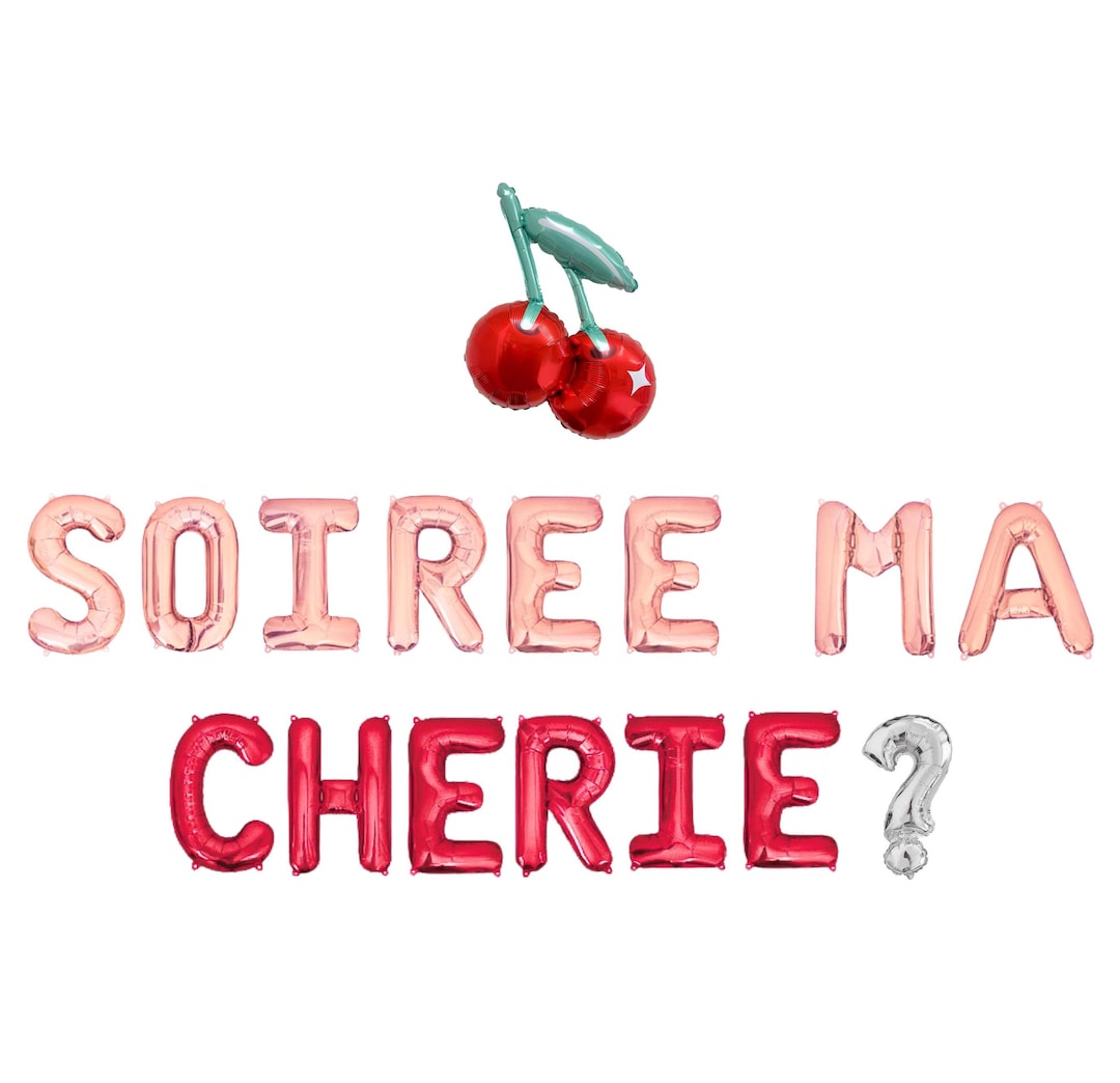 Soiree Ma Cherie? Letter Balloon Kit French Bridal Shower Balloon ...