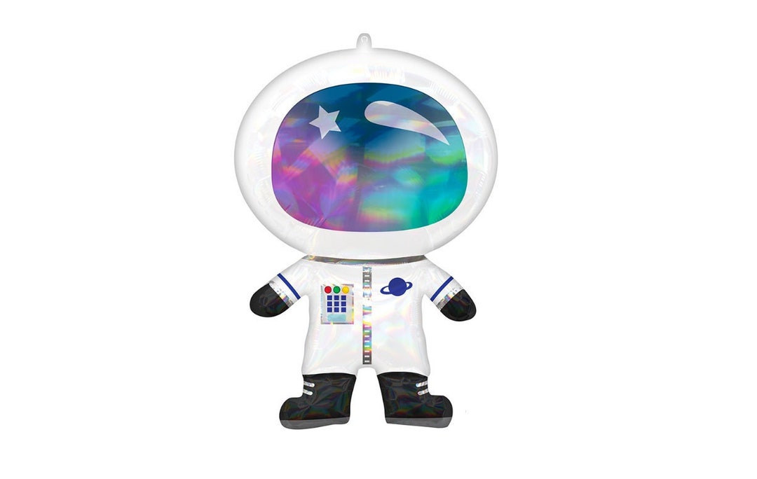 Iridescent Holographic Astronaut Balloon Birthday Party Balloons ...