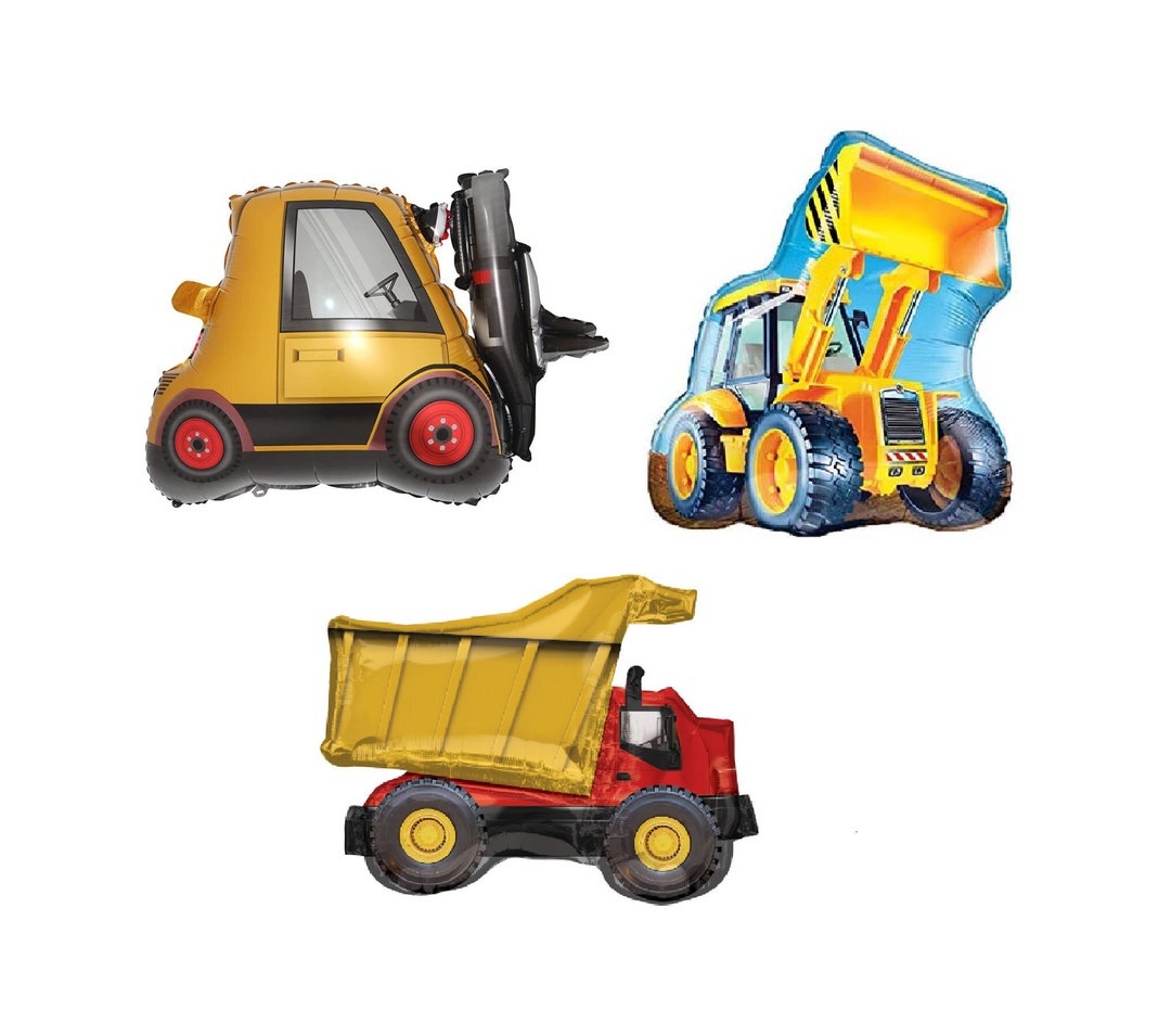 Dump Truck Forklift and Construction Bulldozer Balloons Construction ...