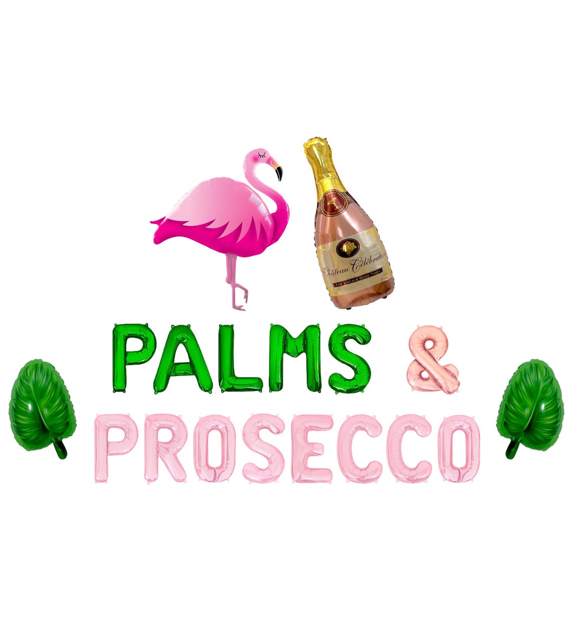 Palms & Prosecco Letter Balloon Kit Island Bachelorette Party ...