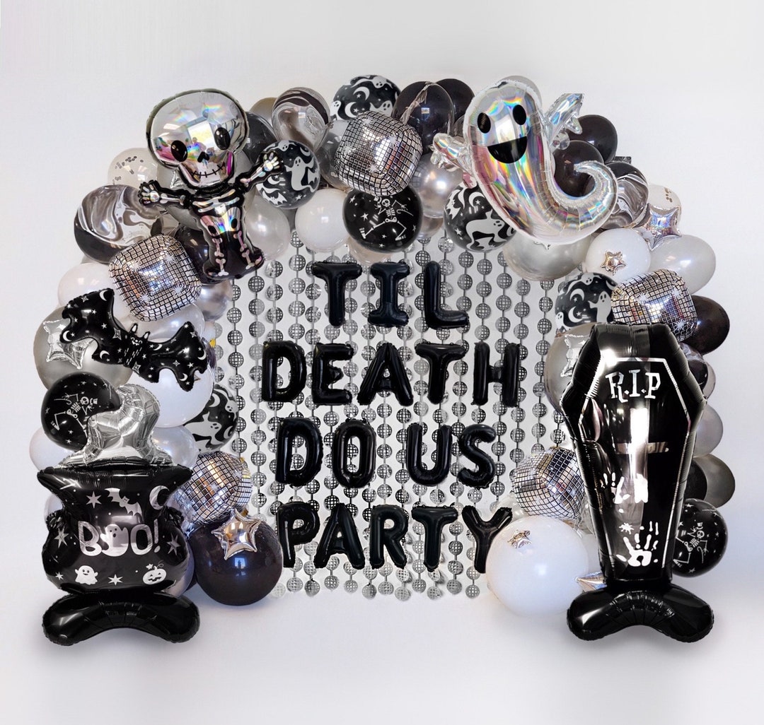 Til Death Do Us Party Halloween Balloon Arch Halloween Bachelorette ...