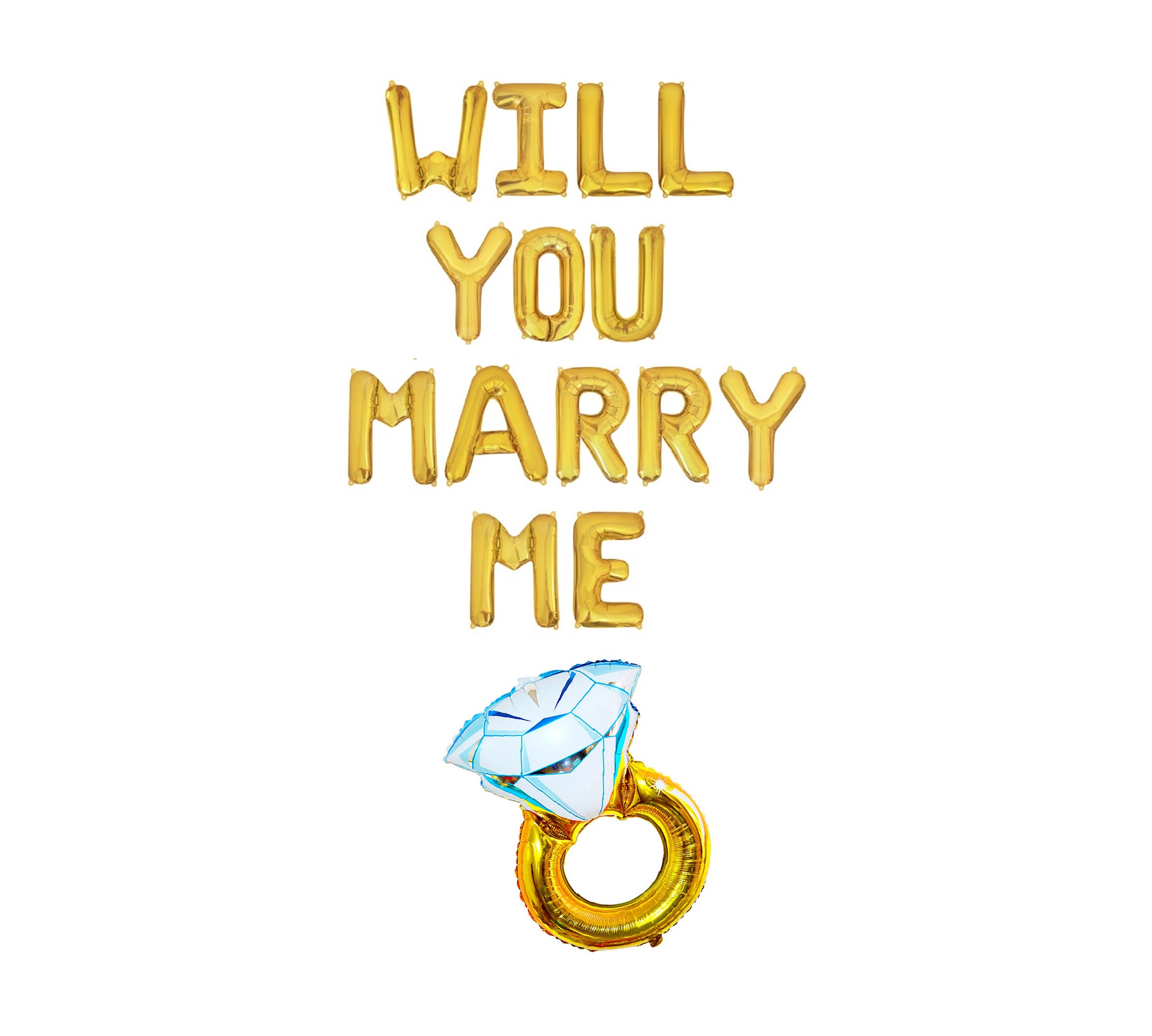 Will You Marry Me Balloons Proposal Banner Engagement Props | Etsy