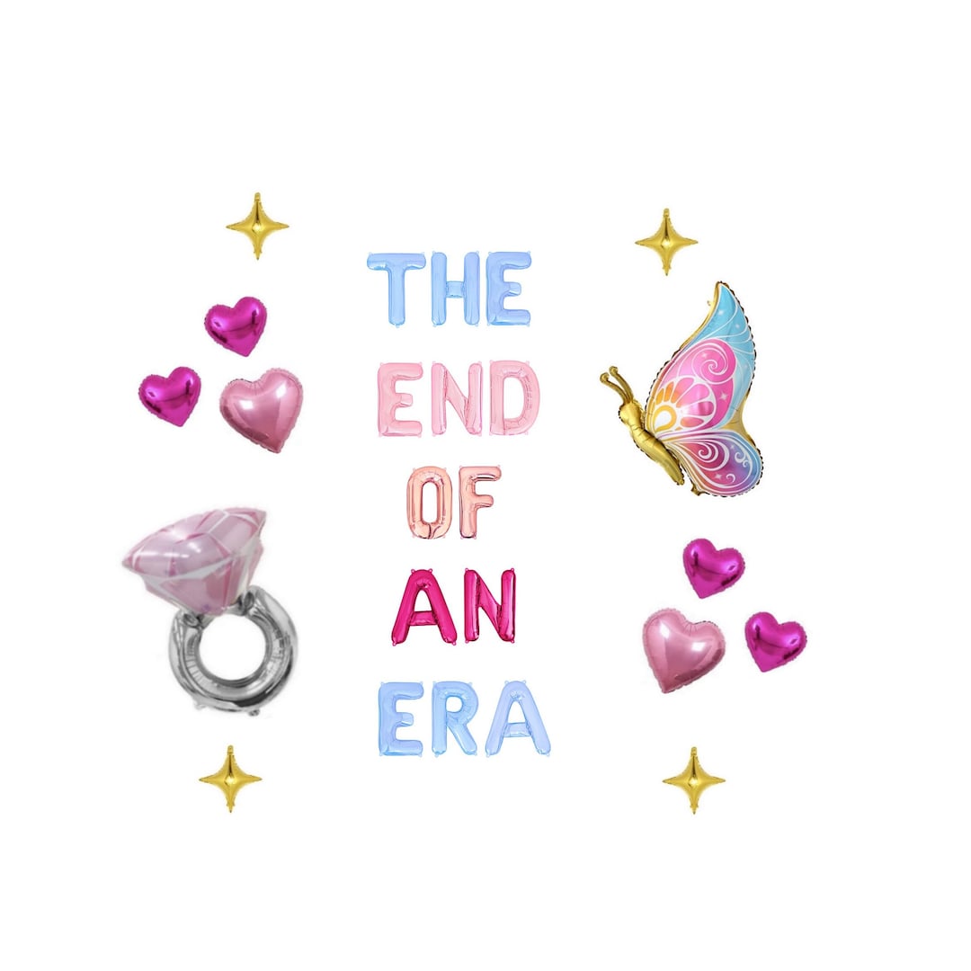 The End of an Era Letter Balloon Kit Eras Themed Bachelorette Party ...