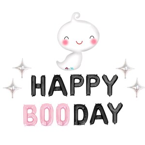 Happy Booday Balloon Banner Halloween First Birthday Halloween - Etsy