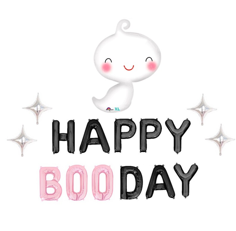Happy Booday Balloon Banner Halloween First Birthday Halloween - Etsy