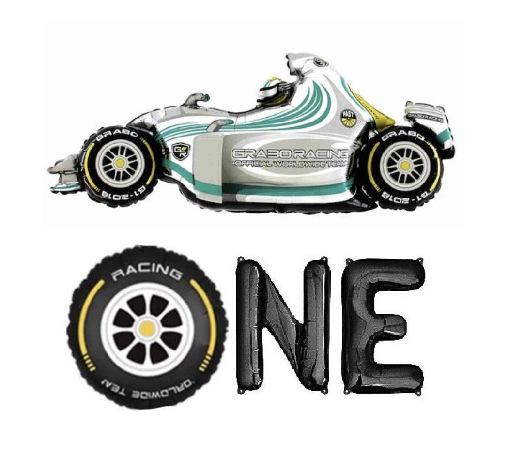One Balloon Banner Formula 1 Race Car Birthday Party 1st Birthday Party ...