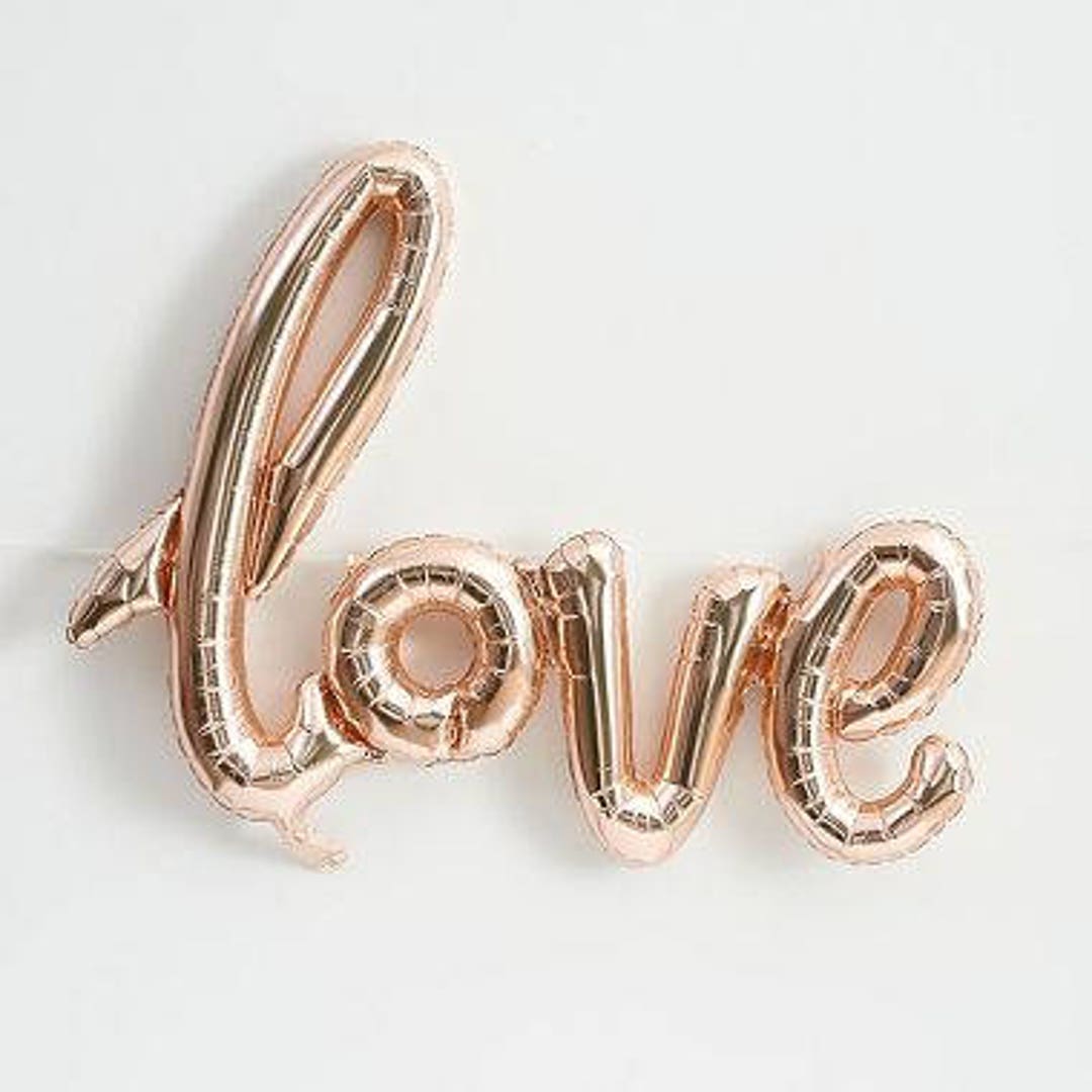 40" Rose Gold Script LOVE Balloon Engagement Party Decorations Balloon ...