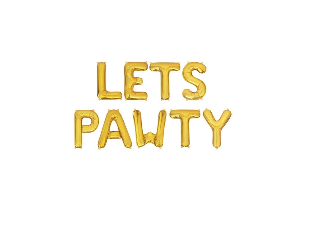 Lets Pawty Balloons Dog Birthday Party Puppy Birthday Party - Etsy