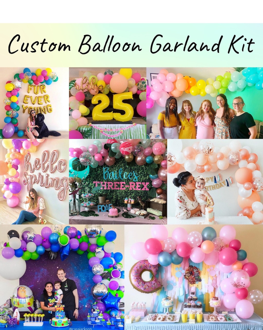 Custom Balloon Garland Kit Custom Balloon Garland Installation Custom ...