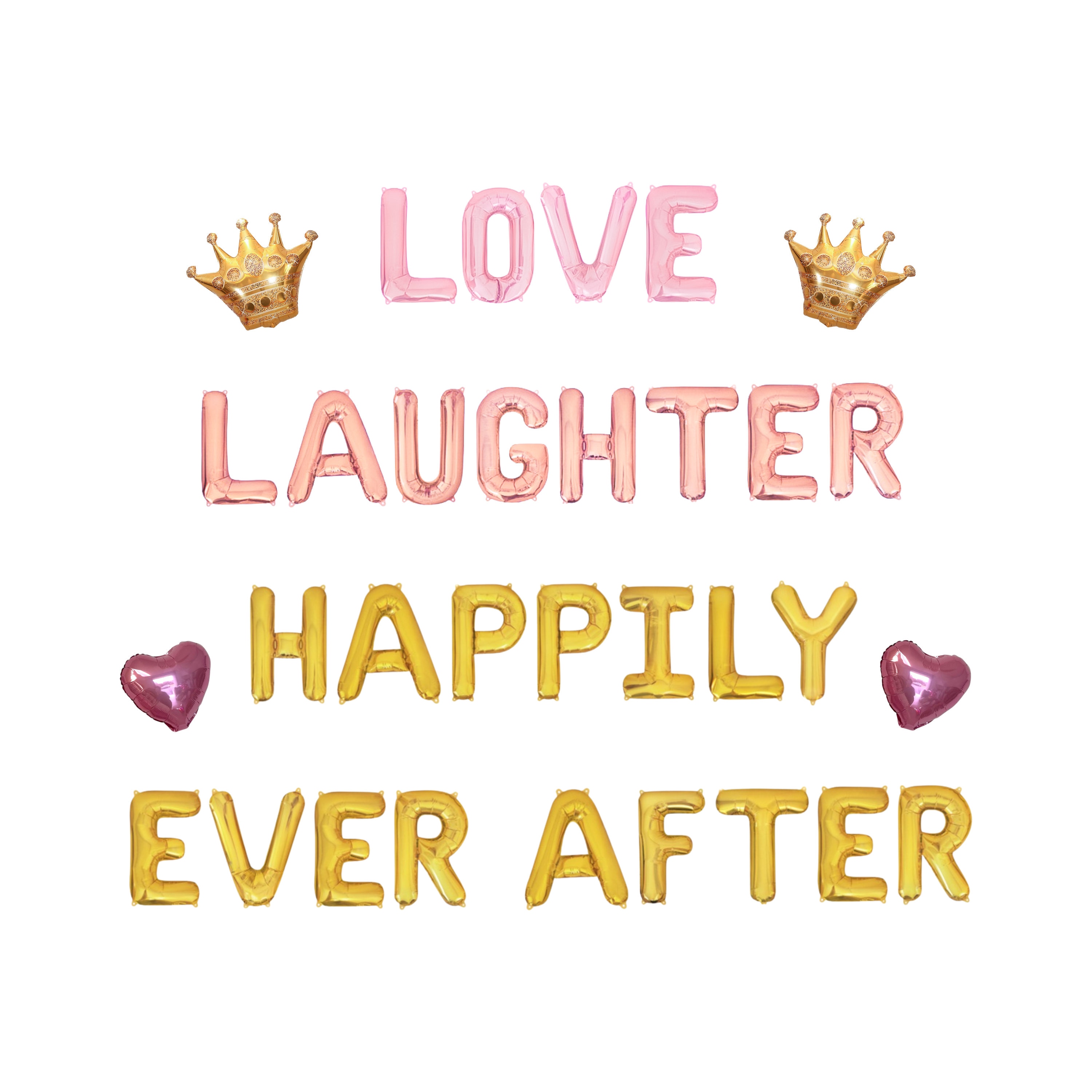 Love Laughter Happily Ever After Letter Balloon Kit Bachelorette Party ...