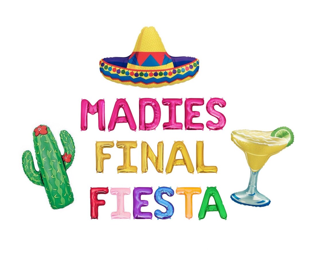 Final Fiesta Balloons Final Fiesta Bachelorette Party Decor - Etsy