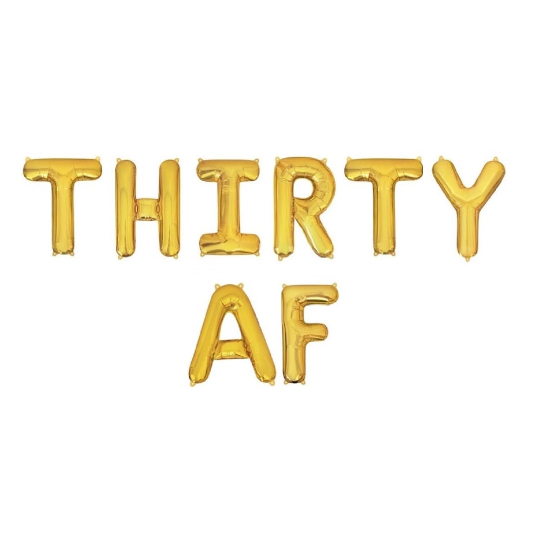 30 AF Balloons Thirty AF 30th Birthday Party Decor 30th Birthday ...