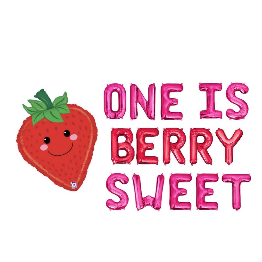 One is Berry Sweet Balloons Strawberry Birthday Decor First Birthday ...