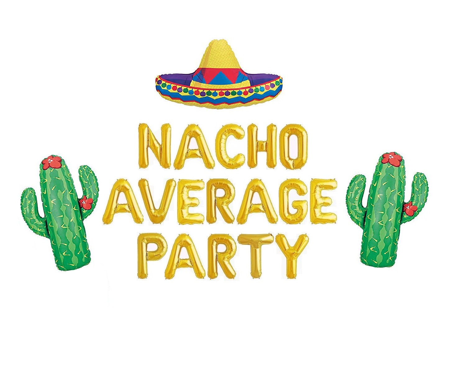 Nacho Average Party Balloons Fiesta Balloons Decor Taco Party | Etsy