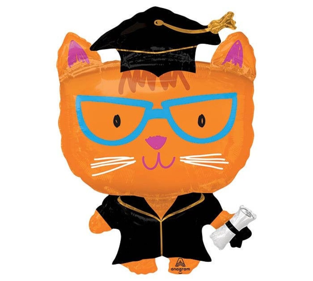 Grad Cat Graduation Decorations 2021 Grad Cat Balloons - Etsy