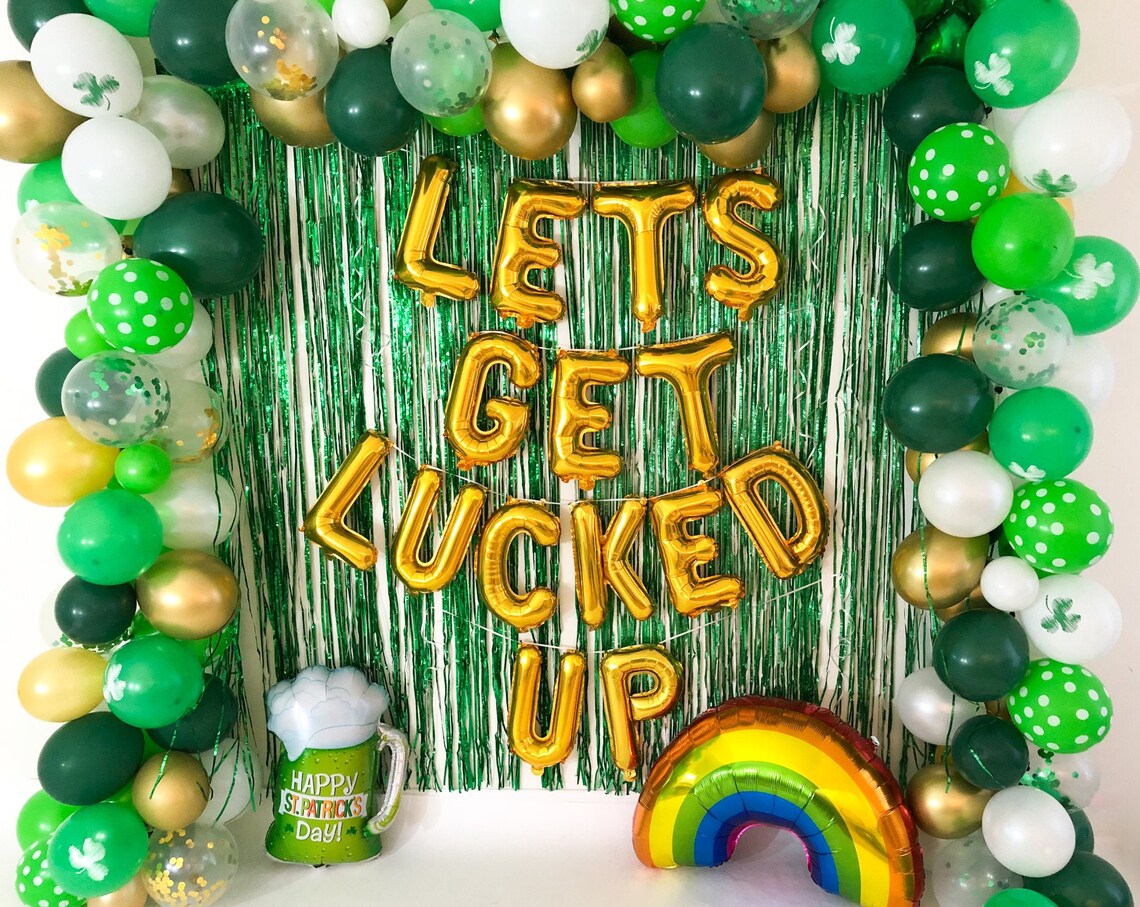 Lets Get Lucked up St Patricks Day Party Decor St Patricks - Etsy