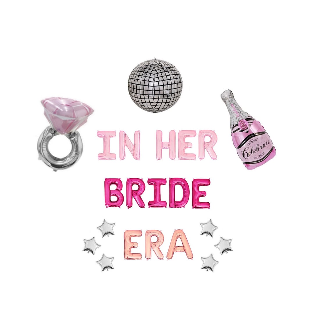 In Her Bride Era Letter Balloon Kit Eras Themed Bachelorette Party ...