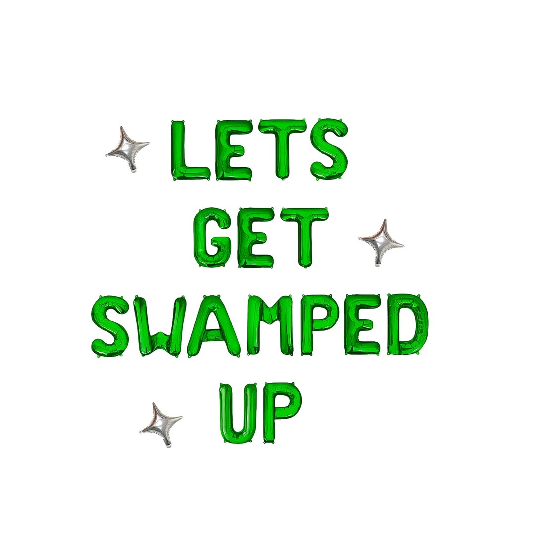 Lets Get Swamped up Letter Balloon Kit Bachelorette Party Balloon ...