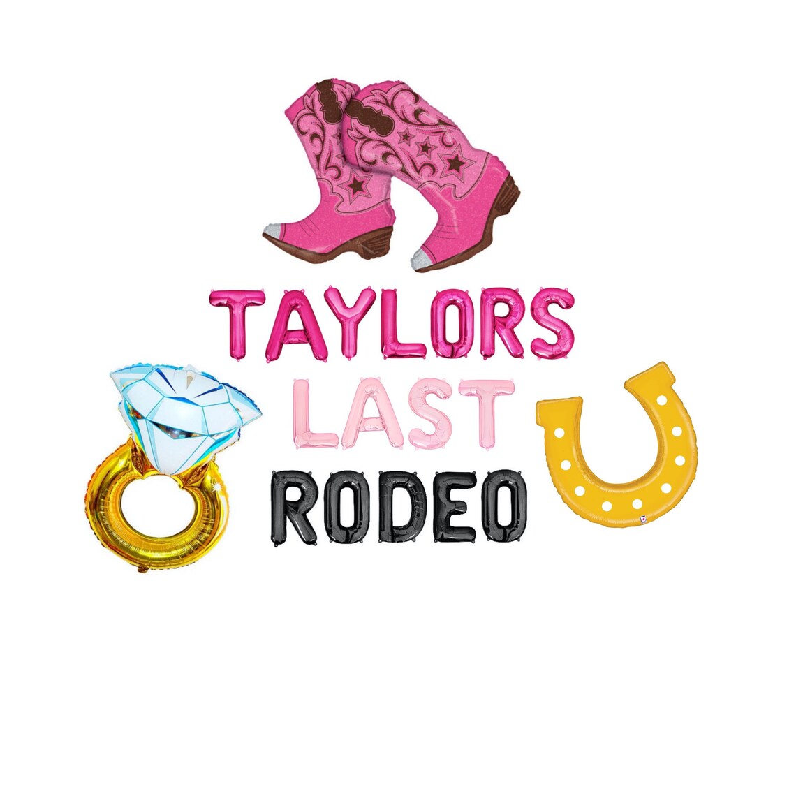 Last Rodeo Balloon Banner Last Rodeo Bachelorette Nashville | Etsy