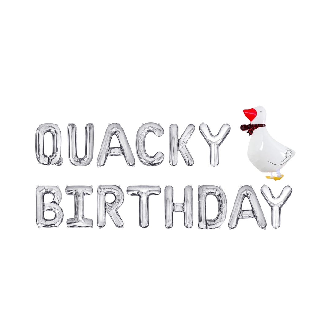 Quacky Birthday Letter Balloon Kit Birthday Balloon Banner Birthday ...