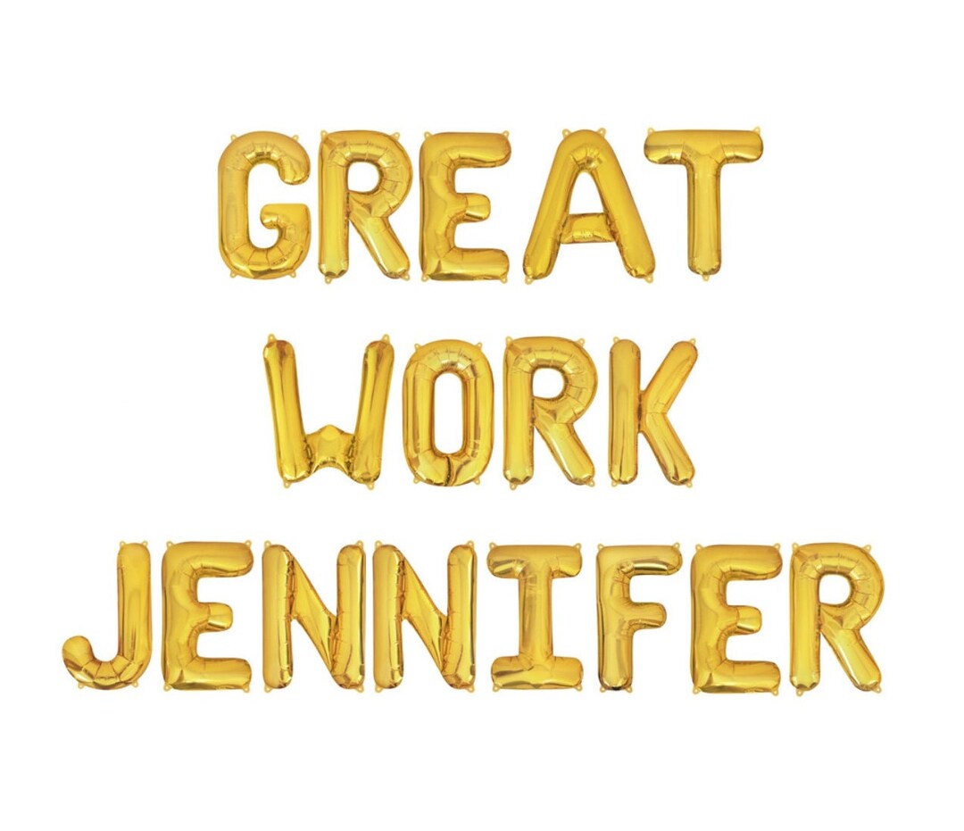 Great Work Custom Name Banner Congratulations Job Promotion Decor ...