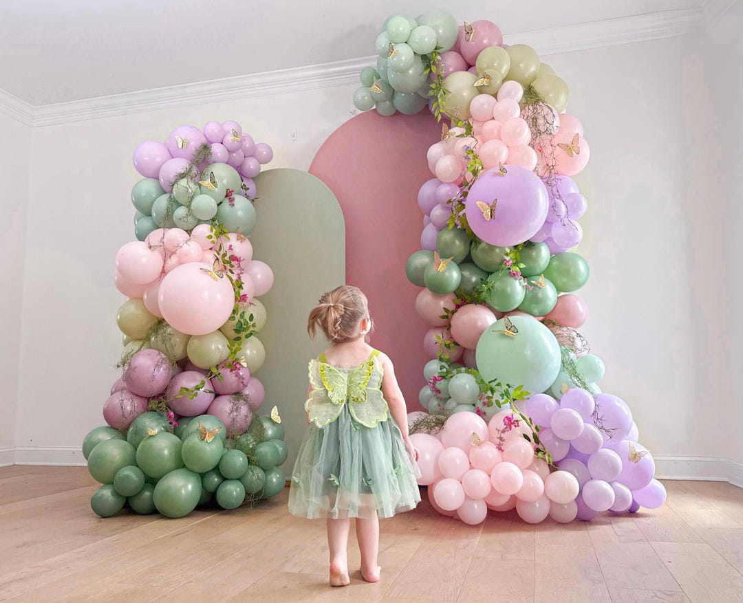 Garden Fairy Balloon Arch Kit Enchanted Fairy Birthday Party ...