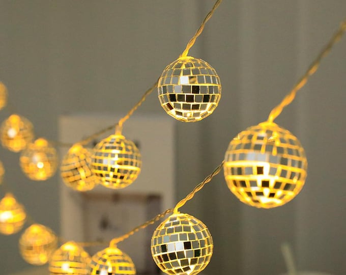 Disco Ball String Lights Disco Cowgirl Space Cowgirl Disco - Etsy