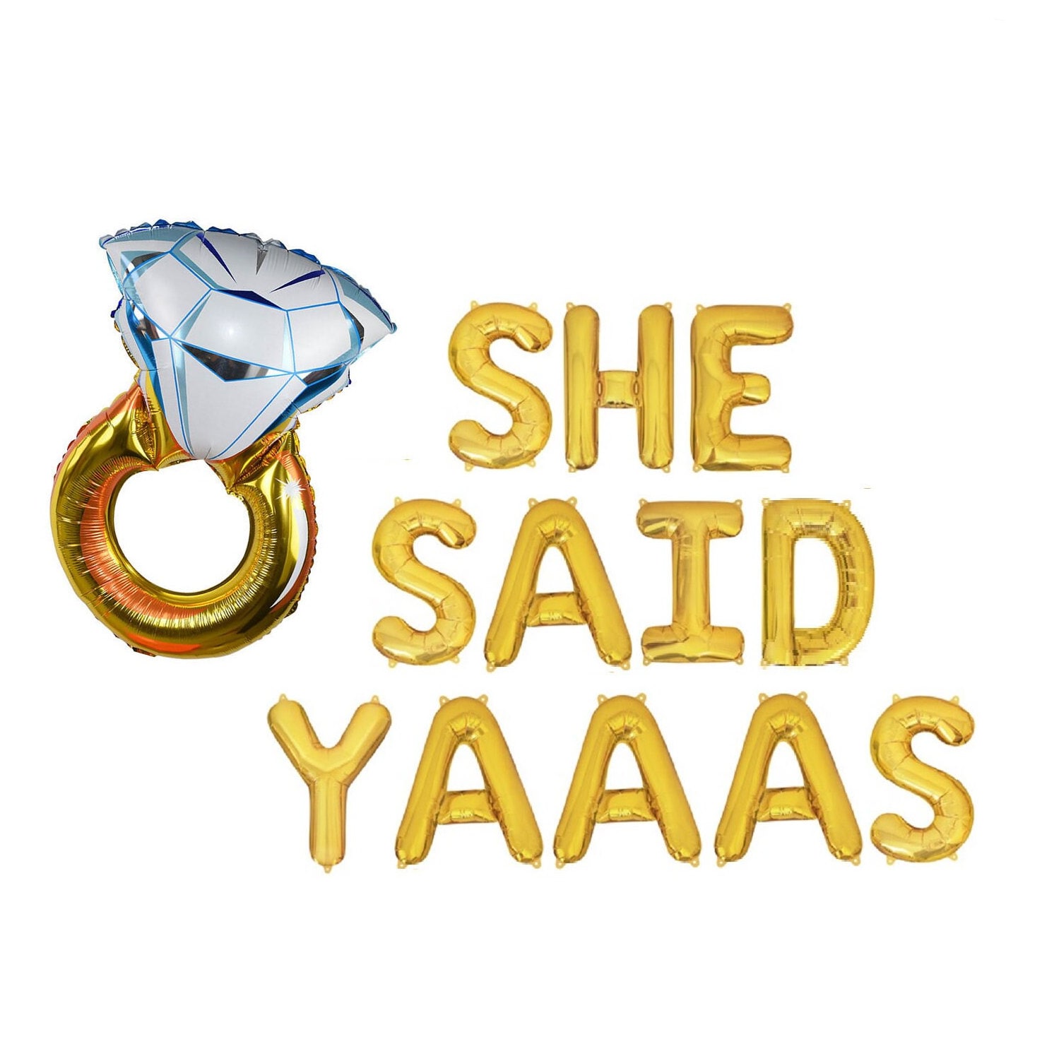 She Said Yaaas Balloons She Said Yes Engagement Party Decor She Said ...