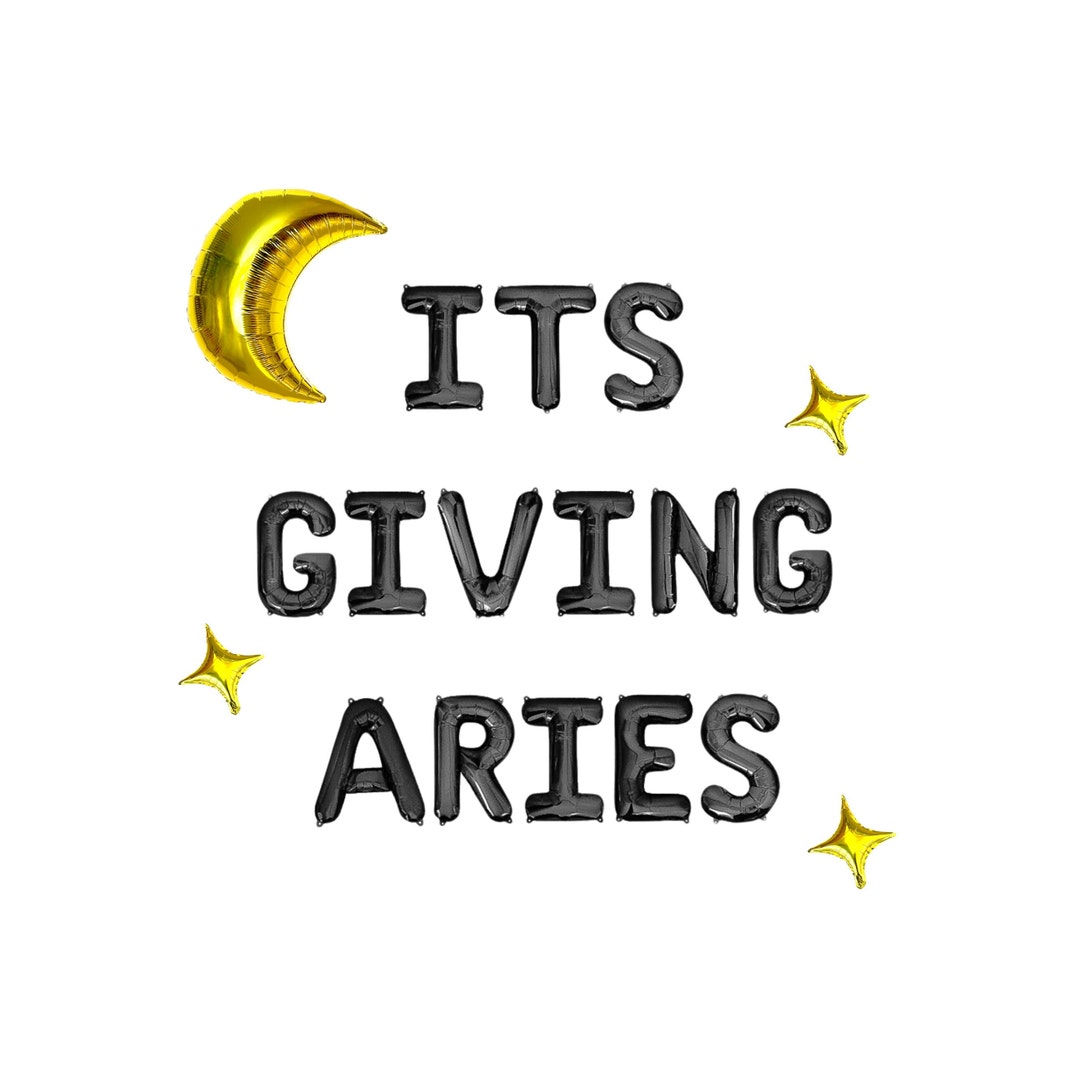 Its Giving Aries Letter Balloon Kit Aries Birthday Party Balloon Banner ...