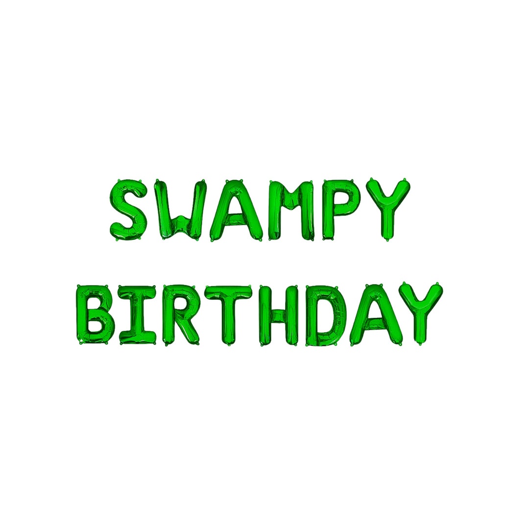 Swampy Birthday Letter Balloon Kit Birthday Party Balloon Banner ...
