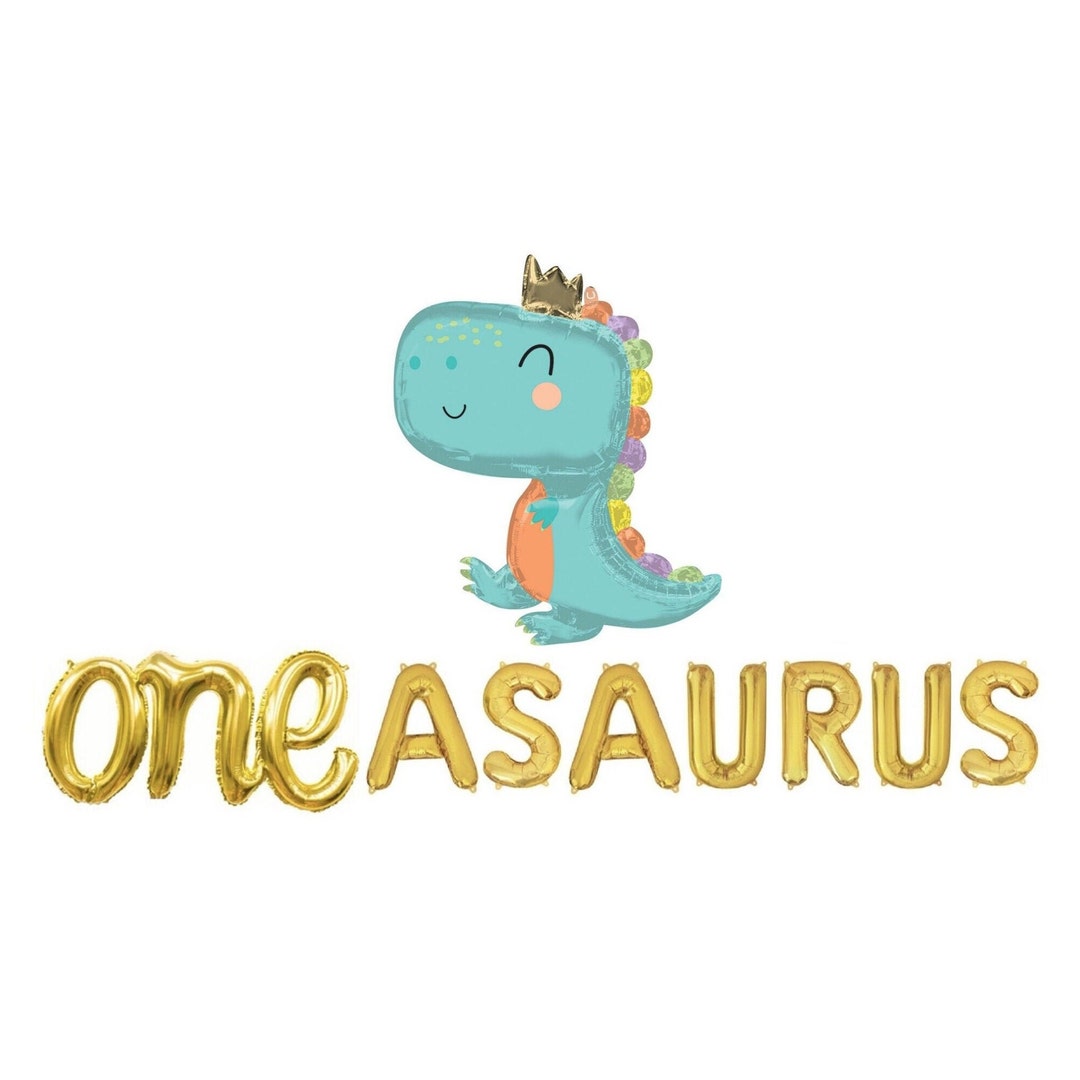 Oneasaurus Balloon Banner Dinosaur 1st Birthday Dino Decor Dinosaur ...