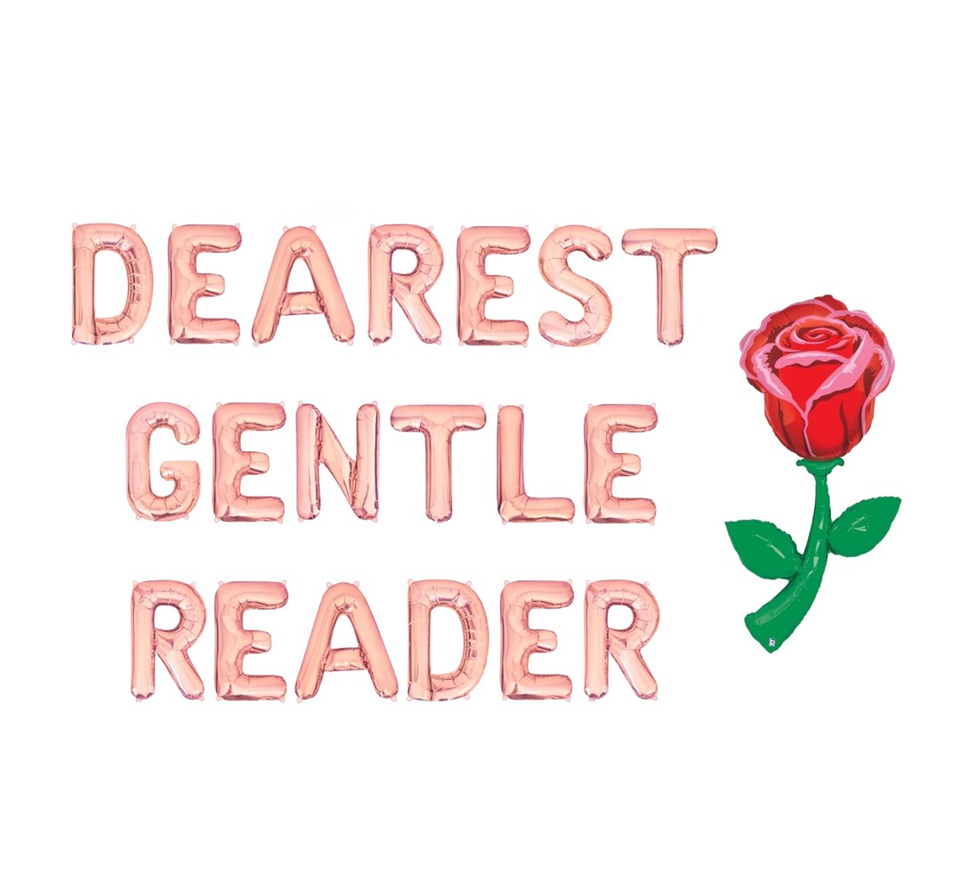 Dearest Gentle Reader Letter Balloon Kit Bridal Shower Balloon Banner ...