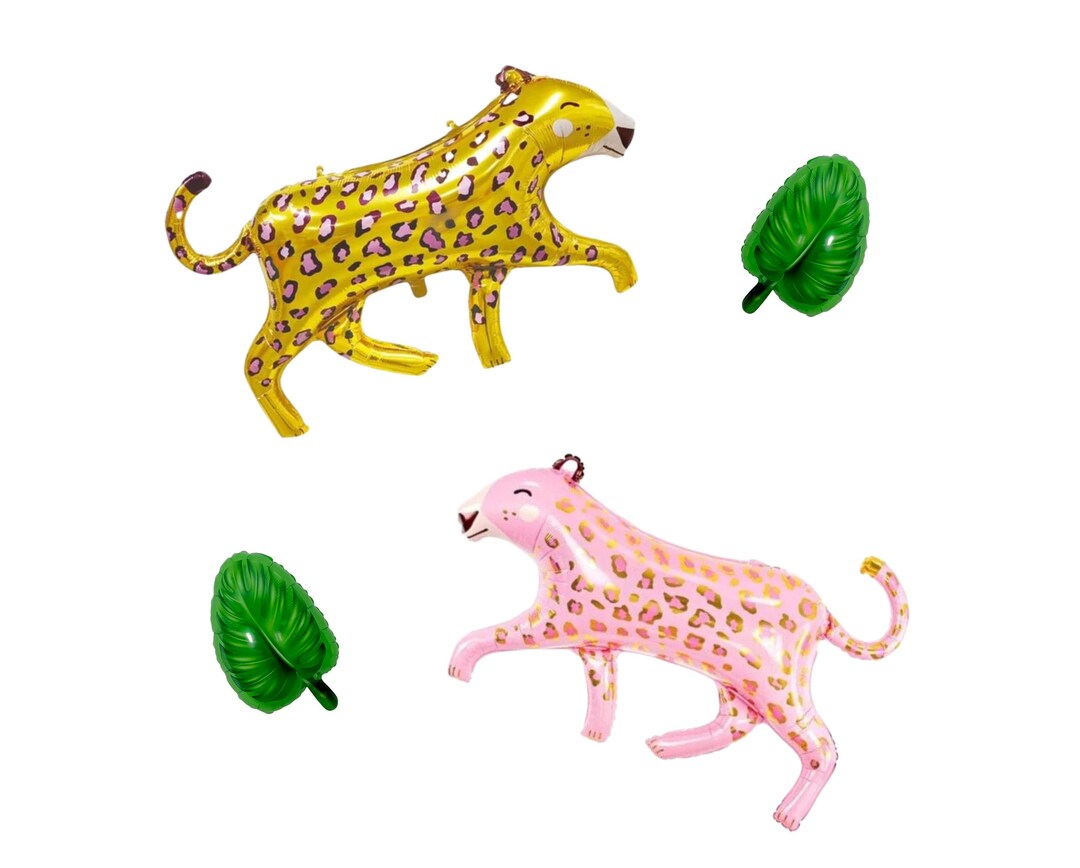 Leopard Balloons Jungle Birthday Party Decorations Jungle Balloons Pink ...