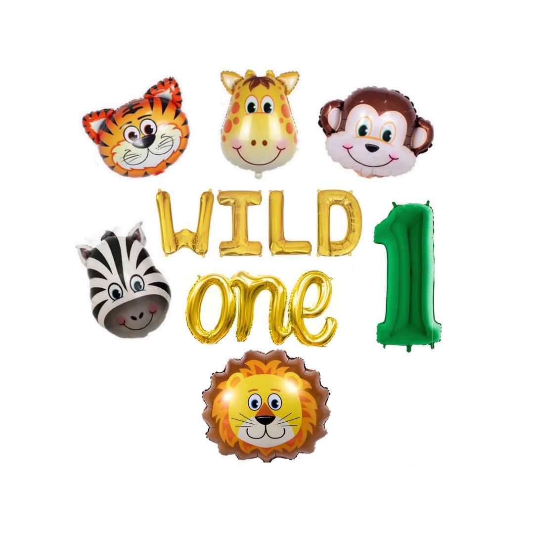 Wild One Balloons Jungle Themed Birthday Party Zoo Themed Birthday ...