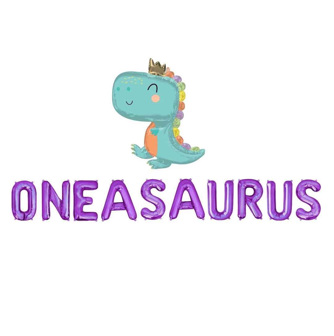 Oneasaurus Balloon Banner Dinosaur 1st Birthday Dino Decor Dinosaur ...