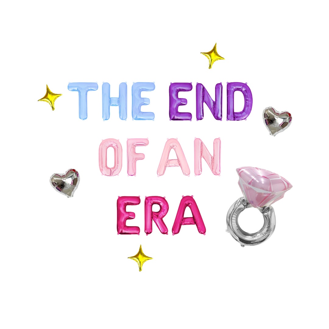 The End of an Era Letter Balloon Kit Eras Themed Bachelorette Party ...