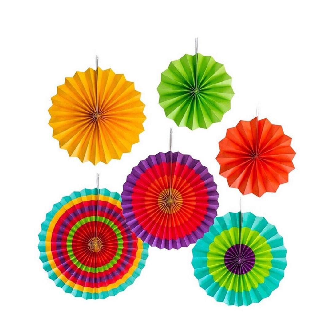 Fiesta Paper Fan Final Fiesta Decor Fiesta Bachelorette Fiesta ...