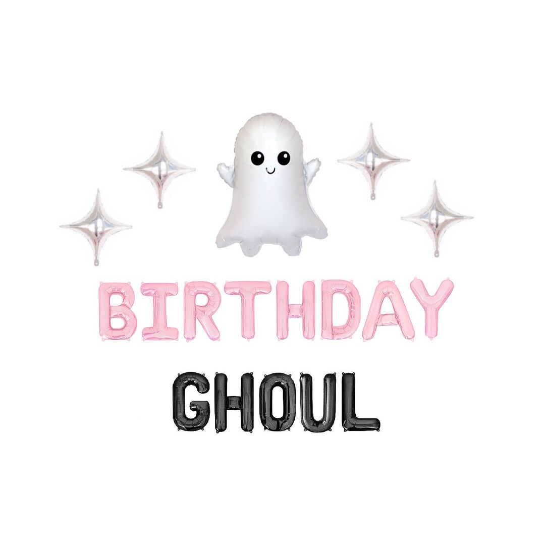Birthday Ghoul Balloon Banner Halloween Birthday Party Halloween Themed ...