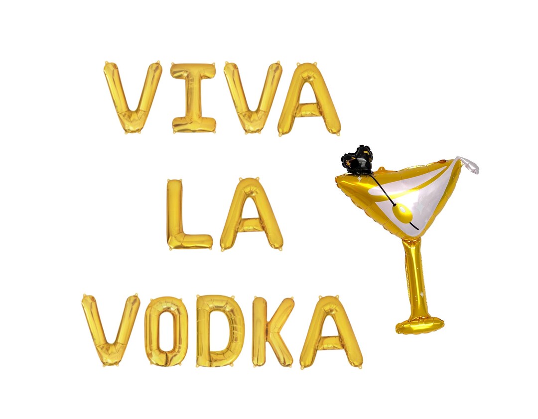 Viva La Vodka Letter Balloon Kit Martini Bachelorette Party Decorations ...