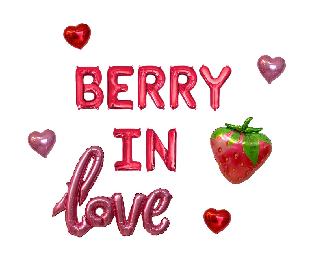 Berry in Love Letter Balloon Kit Strawberry Bachelorette Party Balloon ...