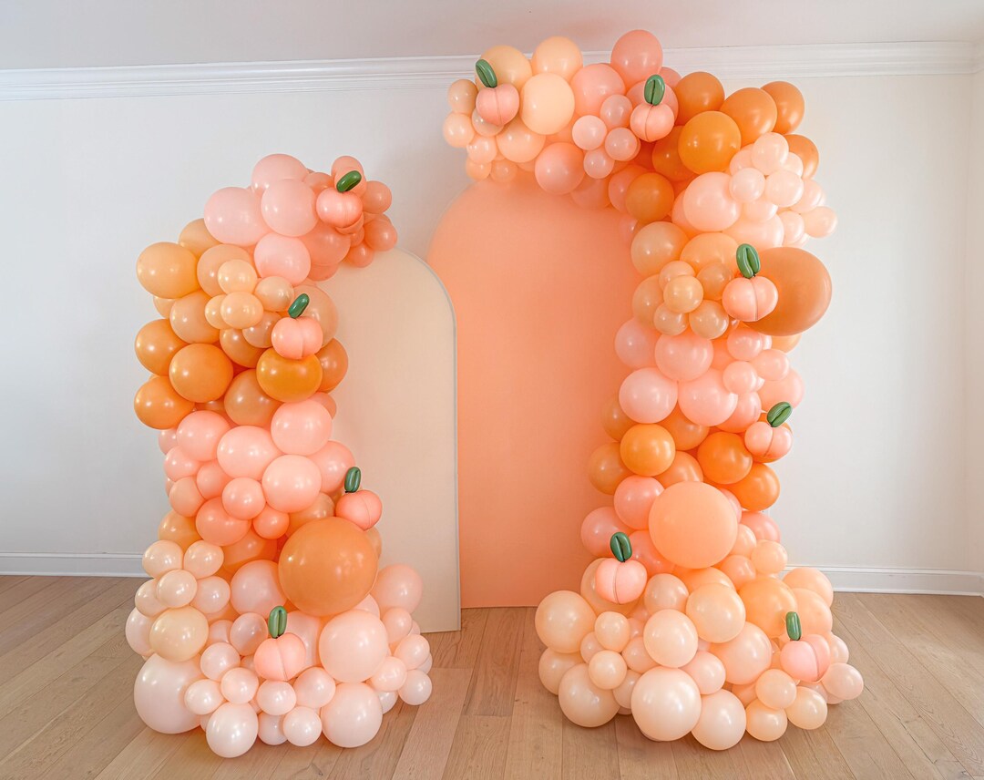 Peaches Balloon Garland Peach Bridal Shower Balloon Arch Perfect Peach ...