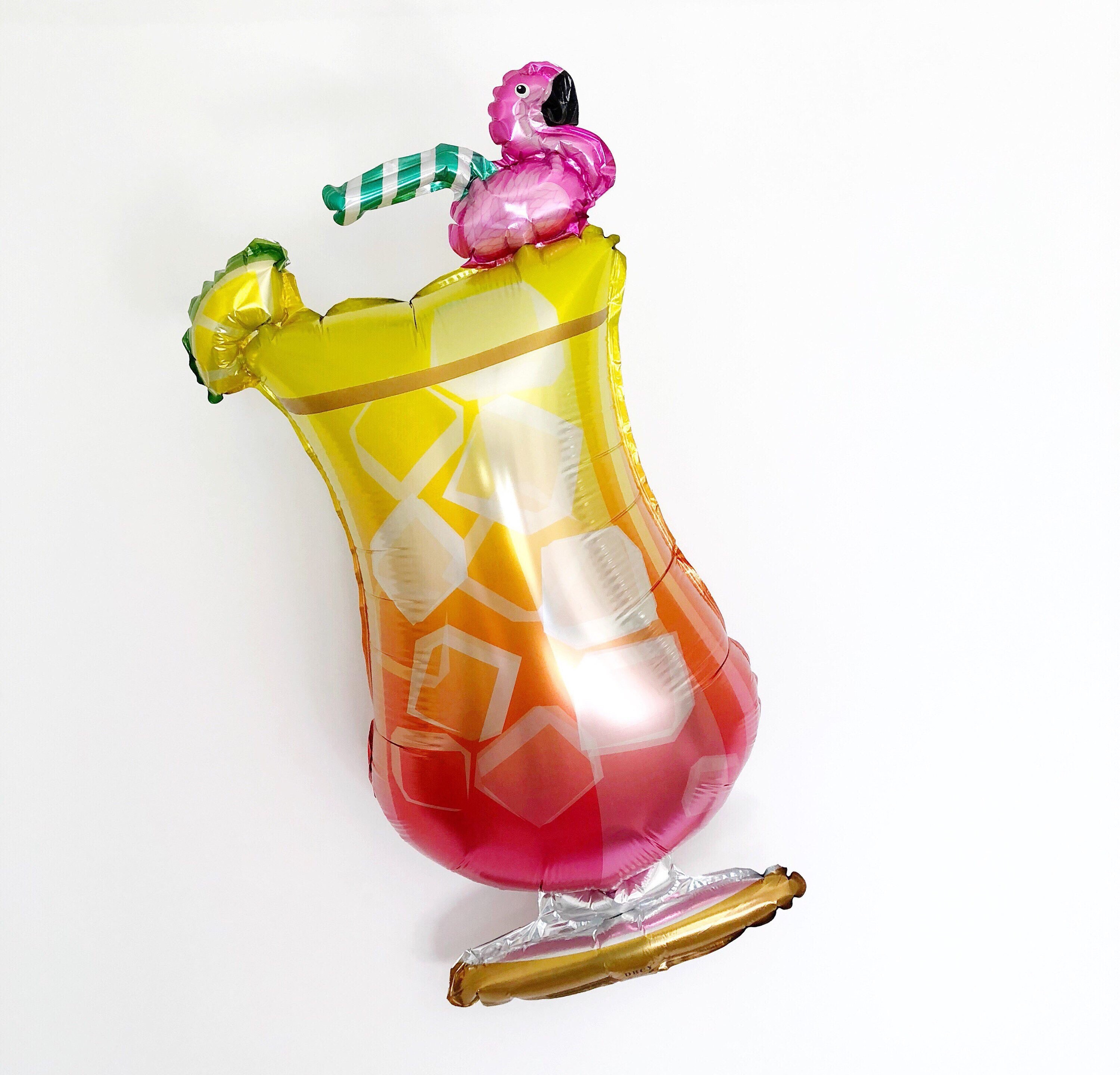 Flamingo Drink Balloon Flamingo Balloon Luau Tropical Drink - Etsy