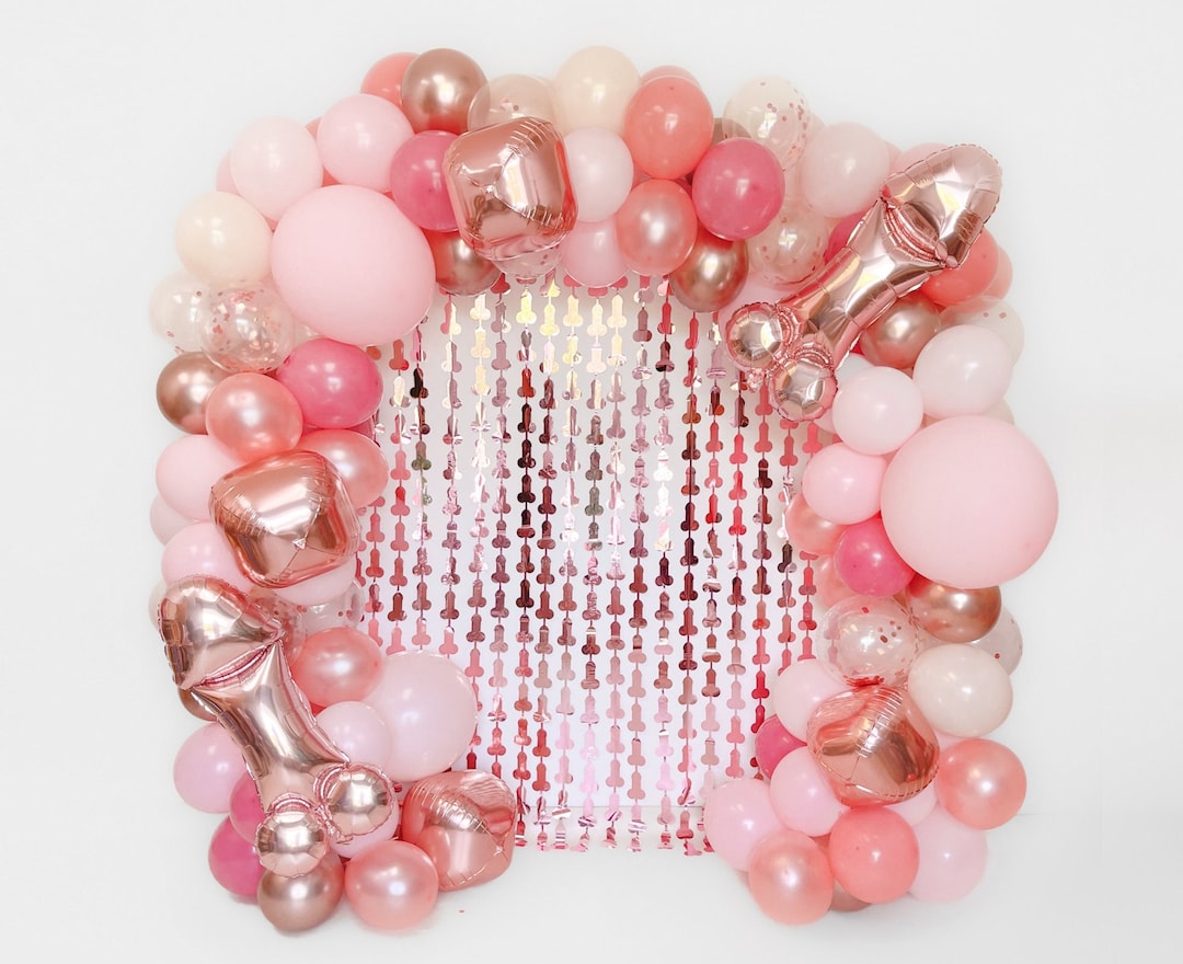 Willy Penis Balloons Bach That Ass up Balloon Arch Kit Rose Gold ...