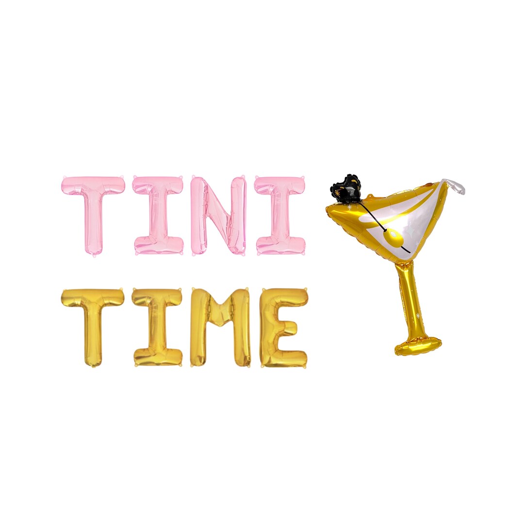 Tini Time Letter Balloon Kit Bachelorette Party Balloon Banner Birthday ...