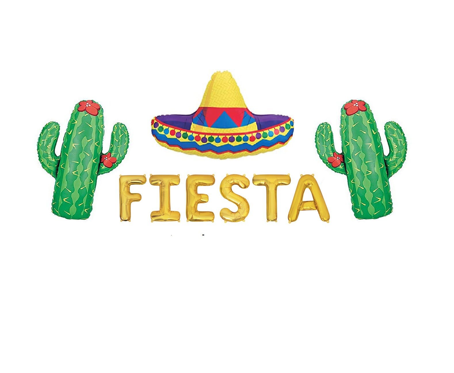 Paper & Party Supplies Fiesta Balloon Letters Fiesta Decor Fiesta ...