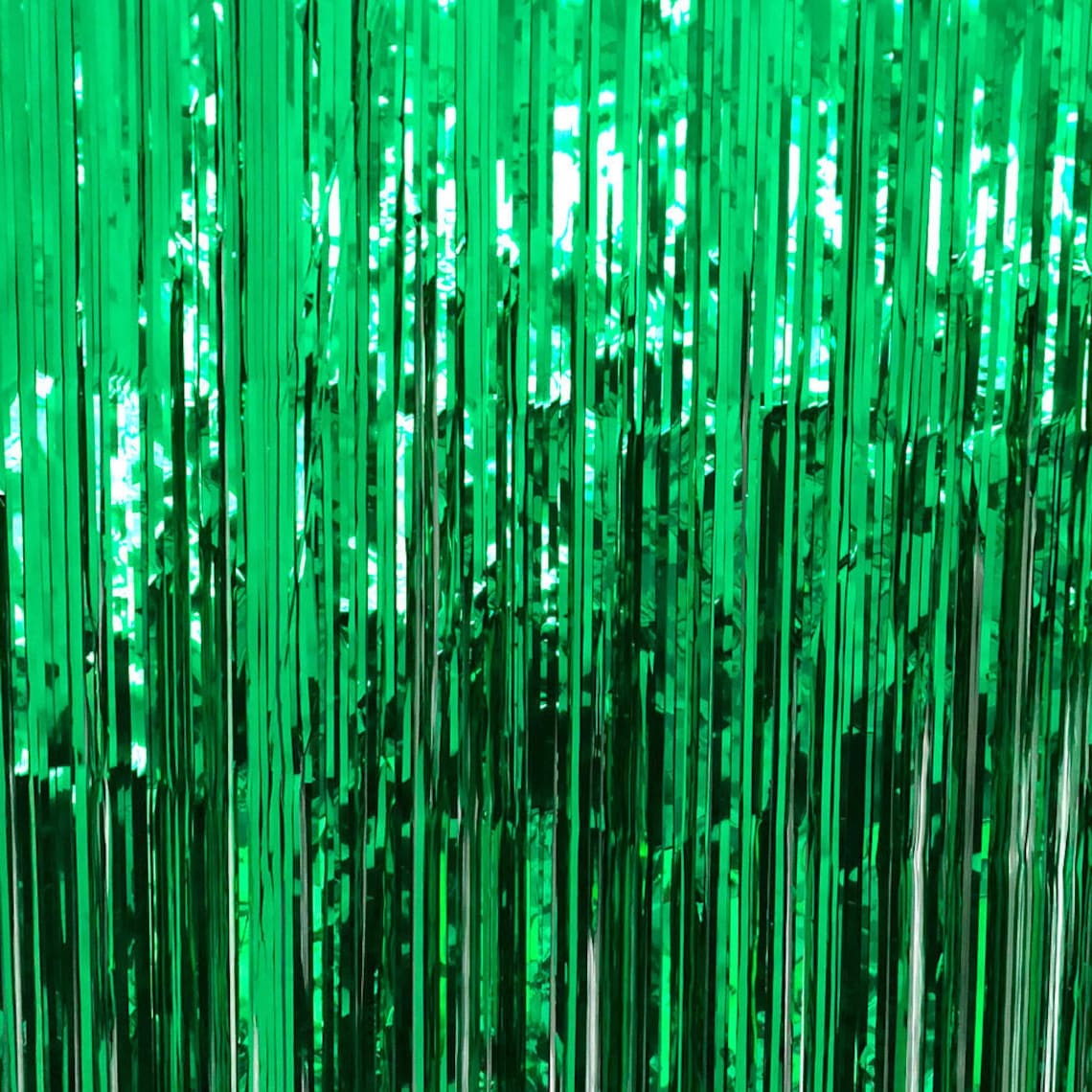 Metallic Green Fringe Backdrop 3 Feet Wide Fringe Curtain Rose - Etsy